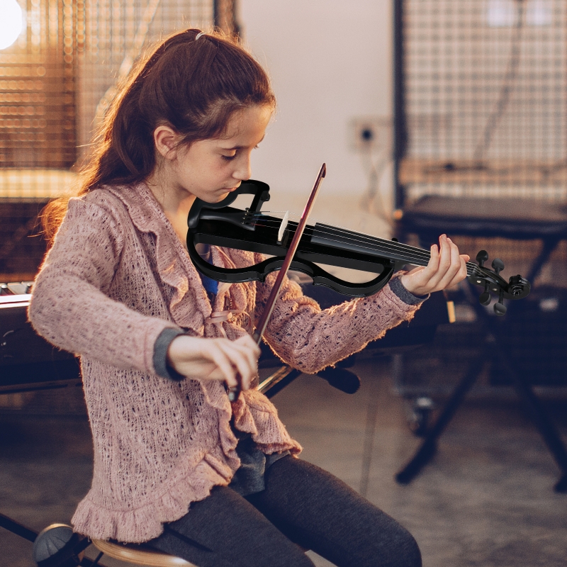 Glarry GV501 4/4 Full Size Acoustic Silent Electric Violin with ...