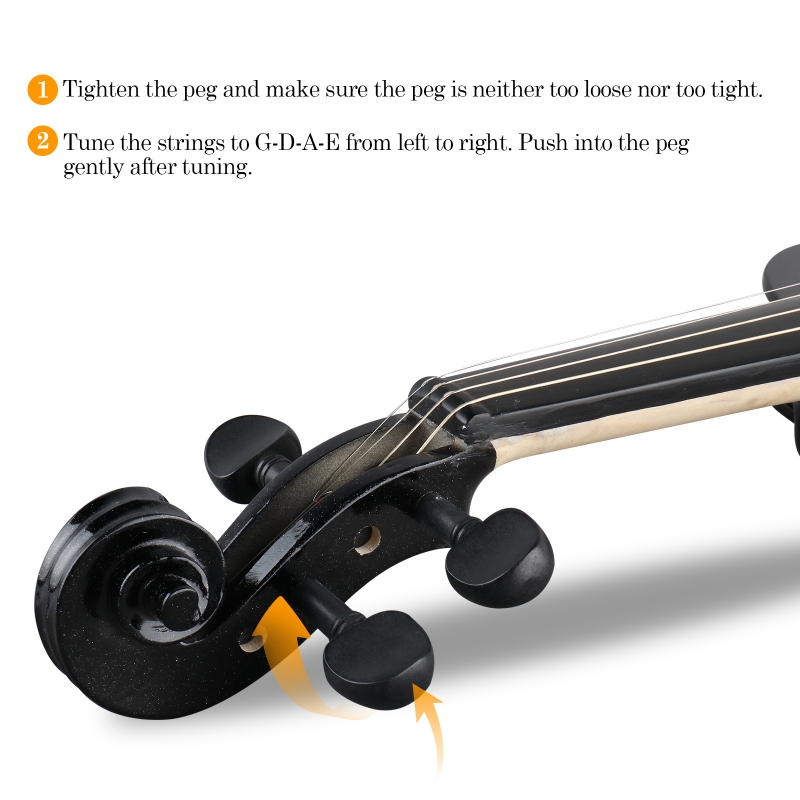 Glarry GV501 4/4 Full Size Acoustic Silent Electric Violin with ...